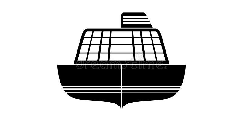 Isolated Front View of a Cruise Ship Icon Stock Vector - Illustration ...