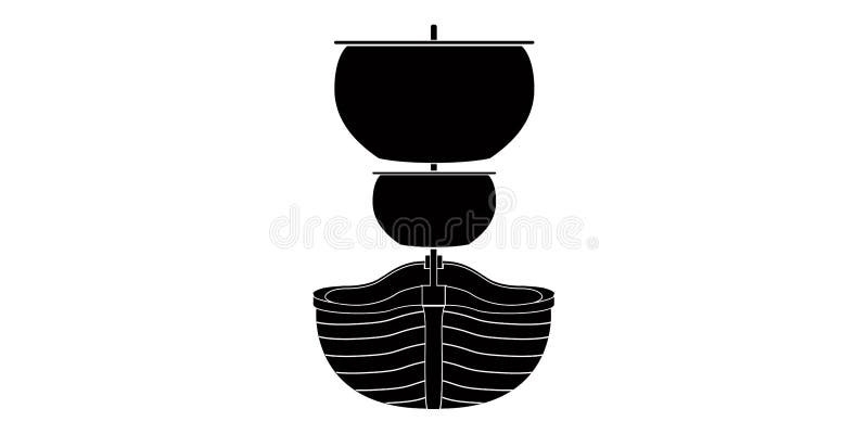 Isolated Front View of a Pirate Ship Icon Stock Vector - Illustration ...