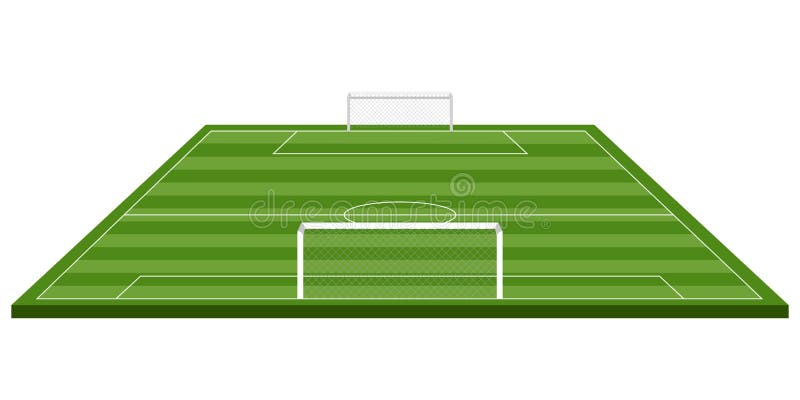 Isolated Front View of a Soccer Field Stock Vector - Illustration of ...
