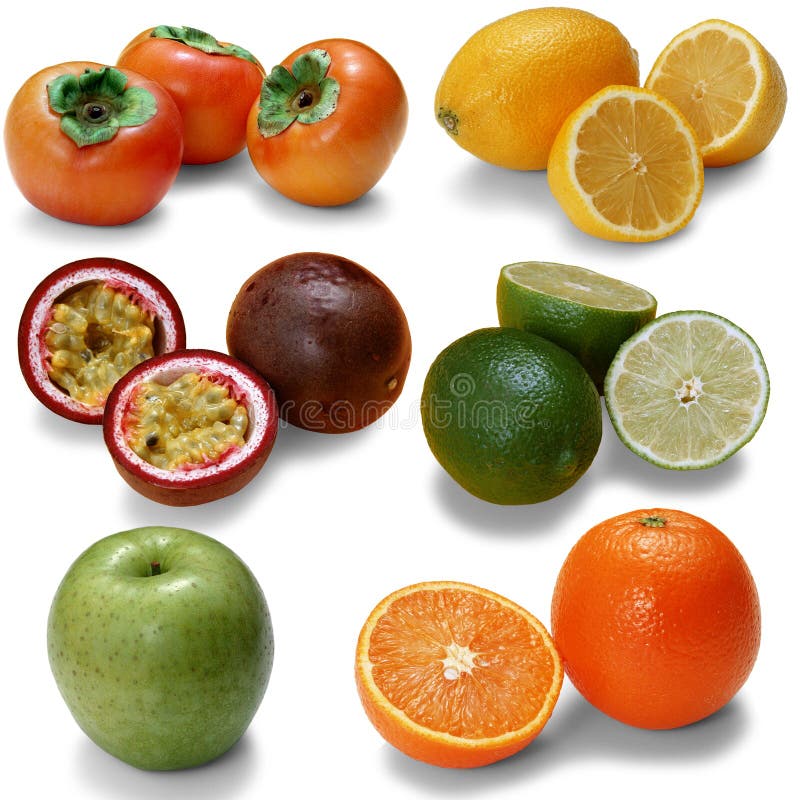 Isolated fruits stock image. Image of green, orange, white - 11646461