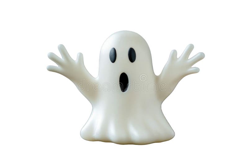 Isolated Funny Ghost Figurine Against a Transparent Background ...