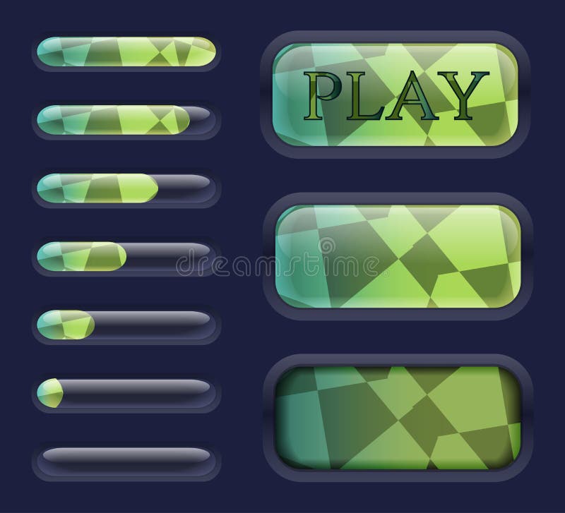 Isolated Game Interface Elements Stock Vector - Illustration of graphic ...