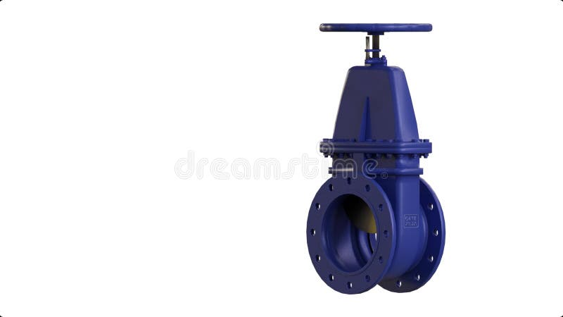 Isolated Gate Valve on Transparent Background Stock Video - Video of ...