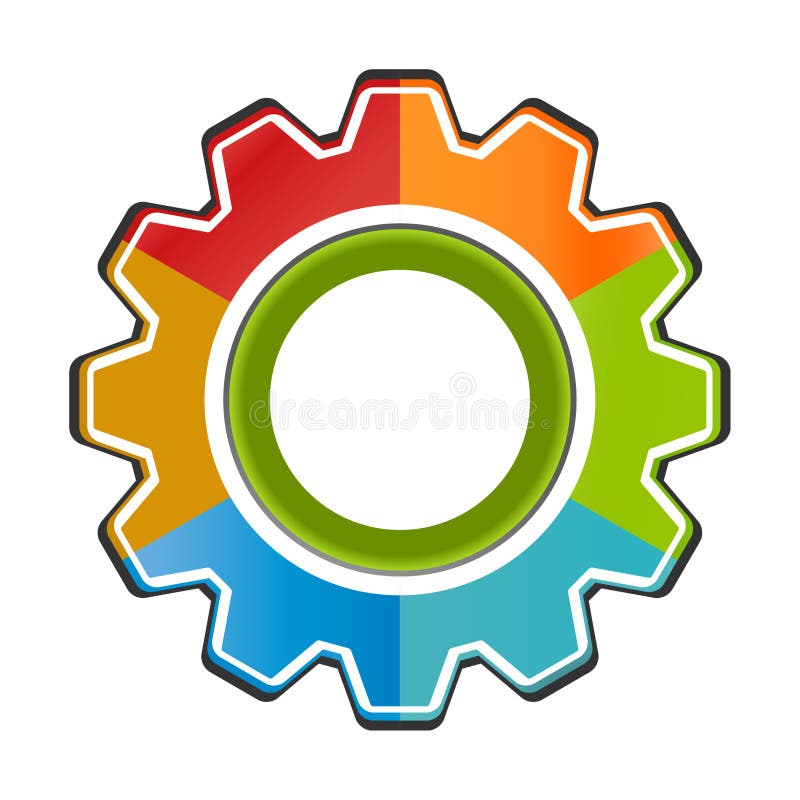 Isolated Gear Chart Icon stock vector. Illustration of engine - 42592650