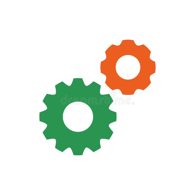 Isolated Gear Icon Flat Design Stock Vector - Illustration of ...