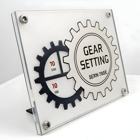 Gear Setting Sign Isolated on White Background Stock Illustration - Illustration of maintenance ...