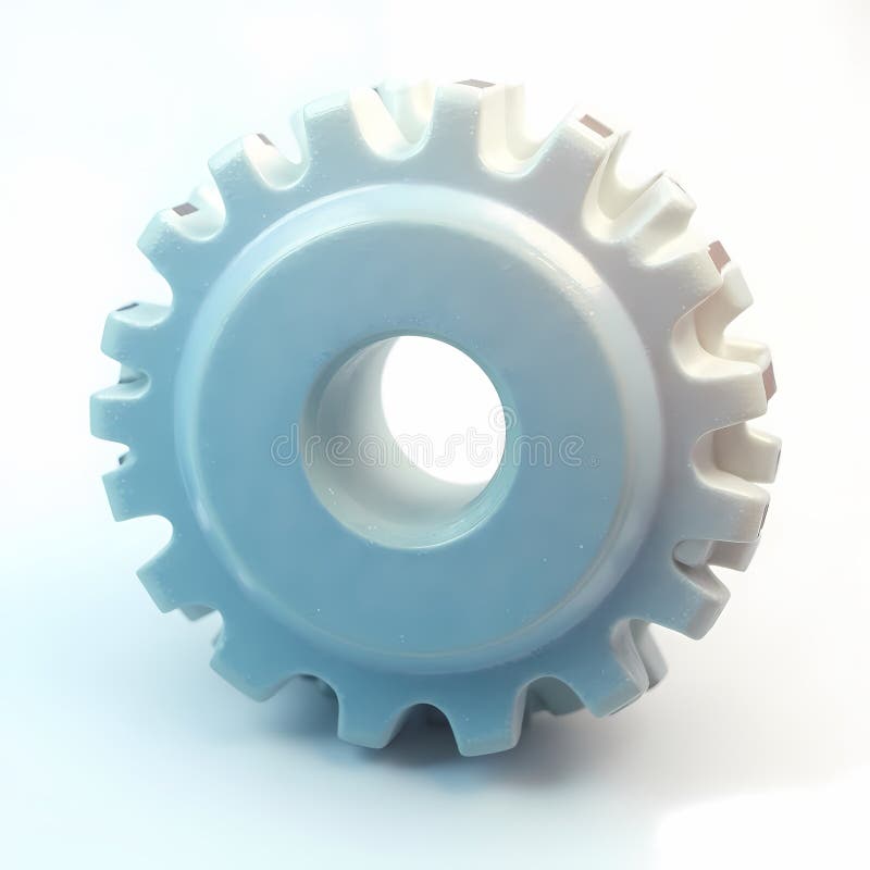 Blue Gear Logo Isolated on White Background Stock Illustration ...