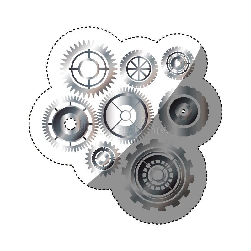 Isolated gears design stock illustration. Illustration of circle - 81909454