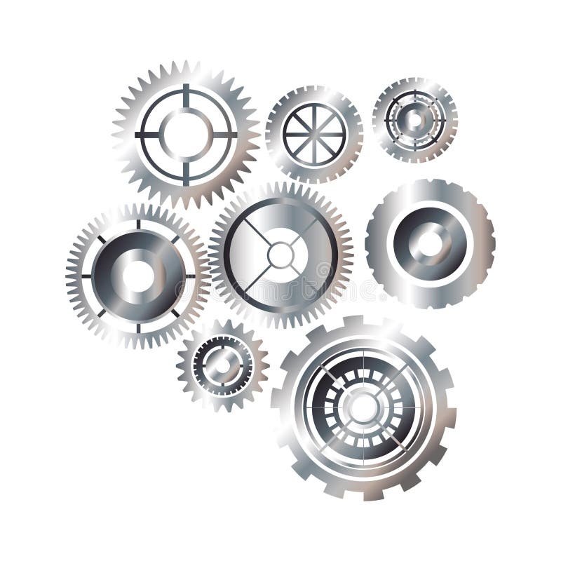 Isolated gears design stock illustration. Illustration of icon - 81909844