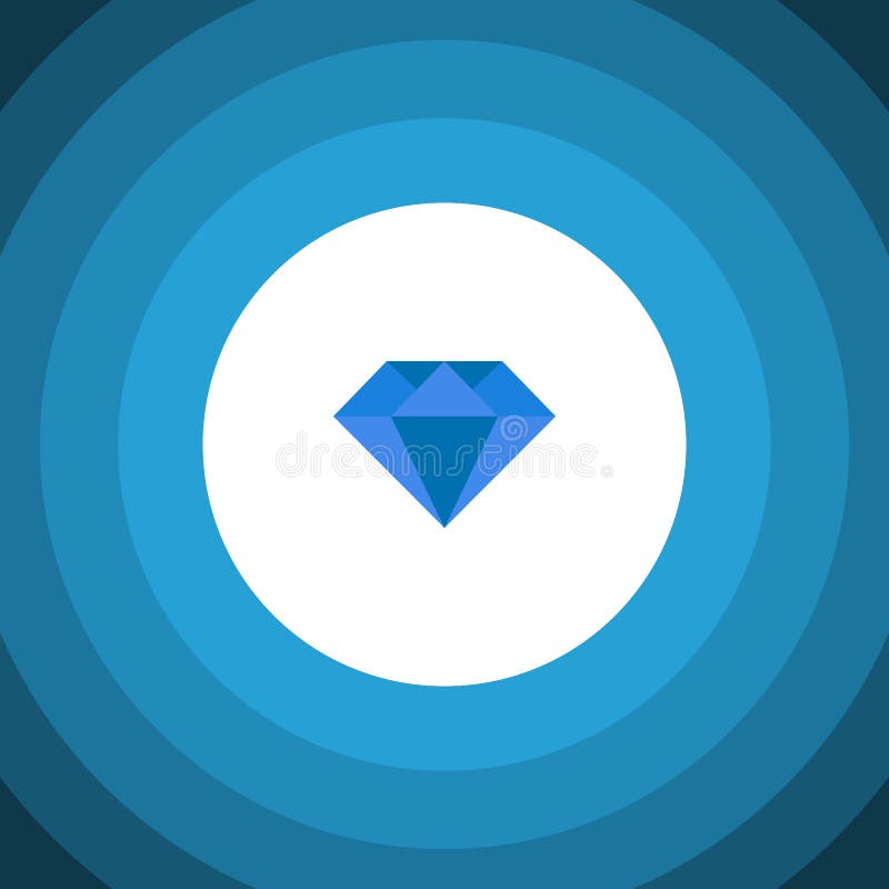 Isolated Gemstone Flat Icon. Carat Vector Element Can Be Used for Carat ...