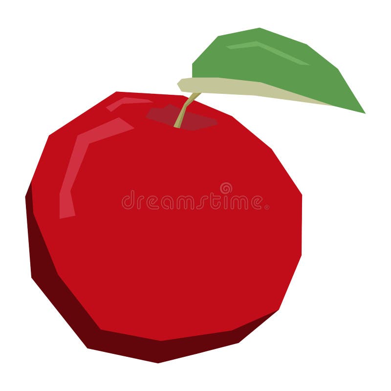 Geometric apple. stock vector. Illustration of fruit - 42092158