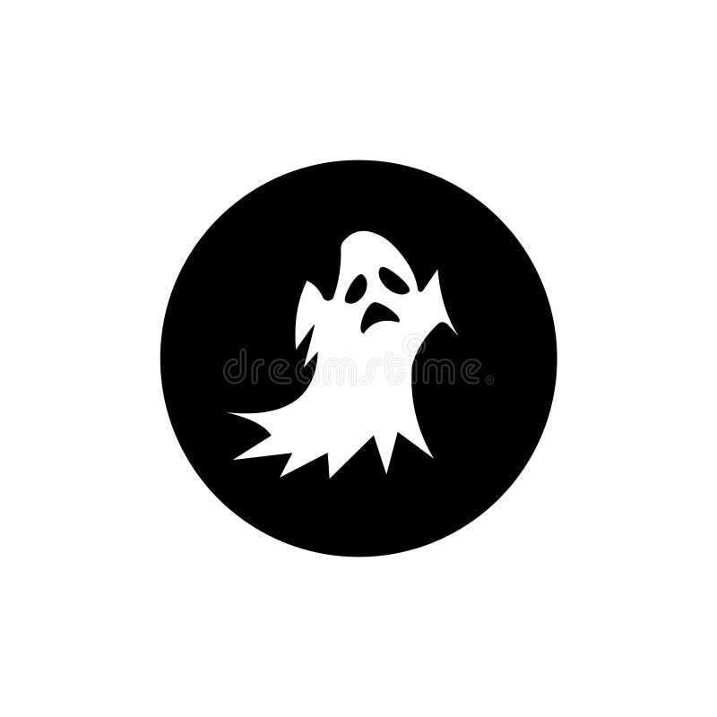 Isolated Ghost Icon on a White Background. Stock Vector - Illustration ...