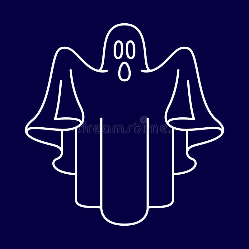 Isolated Ghost Neon Halloween Icon Vector Stock Vector - Illustration ...