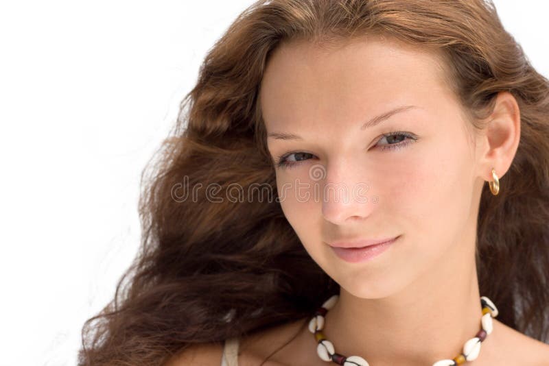 Isolated girl on white stock image. Image of model, beauty - 3559259