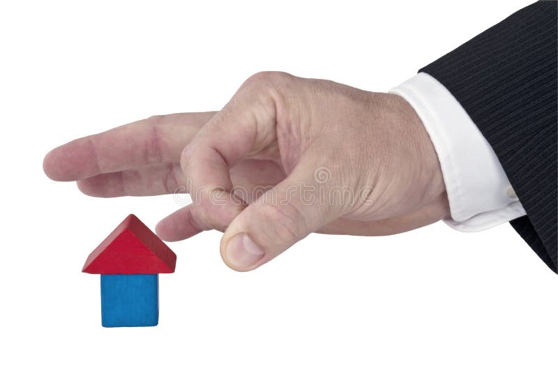 Isolated Giving a Flick To Blocks Stock Photo - Image of individuality ...