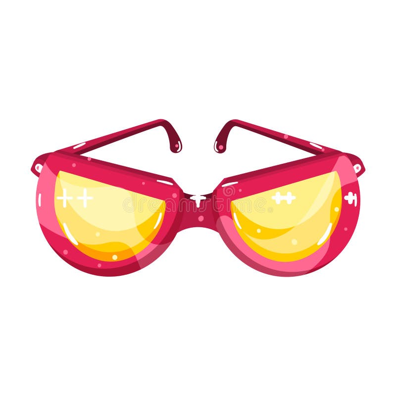 Isolated Glasses Beach Shine Vector Illustration Stock Vector ...