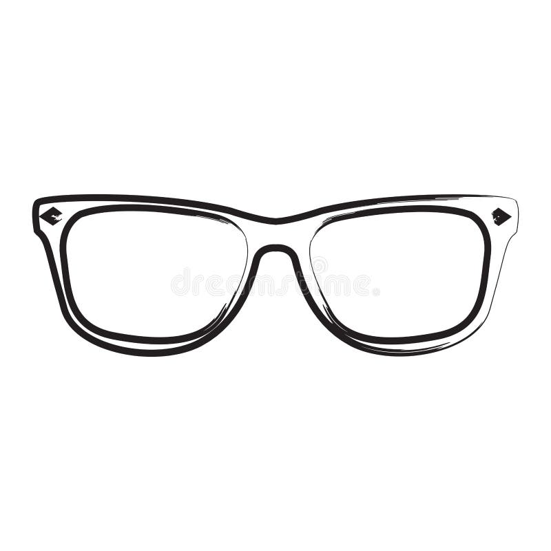 Isolated glasses outline stock vector. Illustration of eyeglasses ...