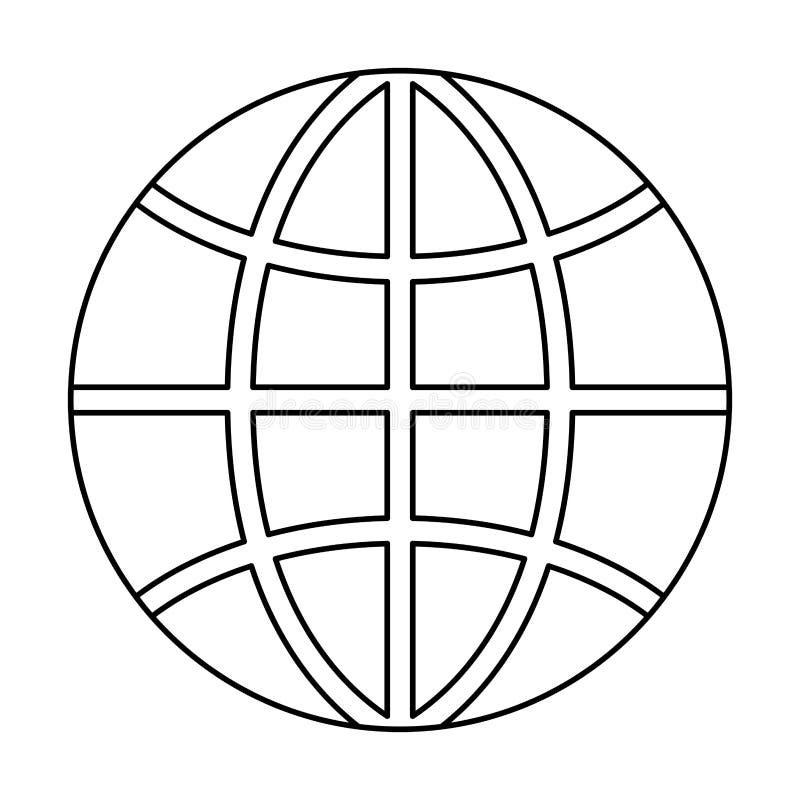 Isolated Global Sphere Design Stock Vector - Illustration of ...