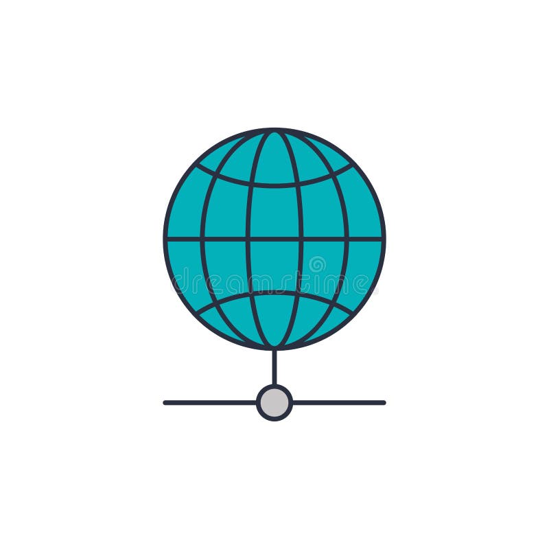 Isolated Global Sphere Design Stock Vector - Illustration of ...