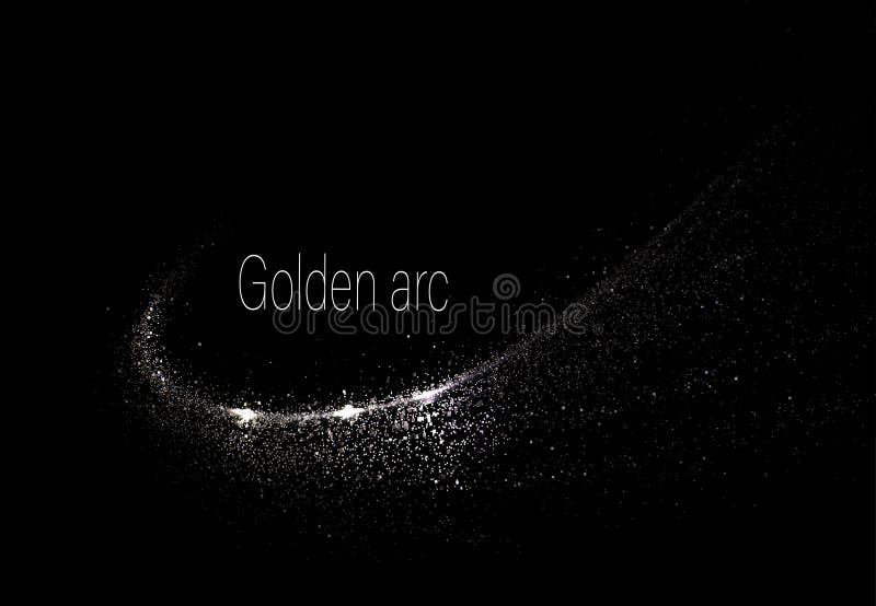 Isolated Gold Arc, Composition with Small Tinsel Stock Illustration ...