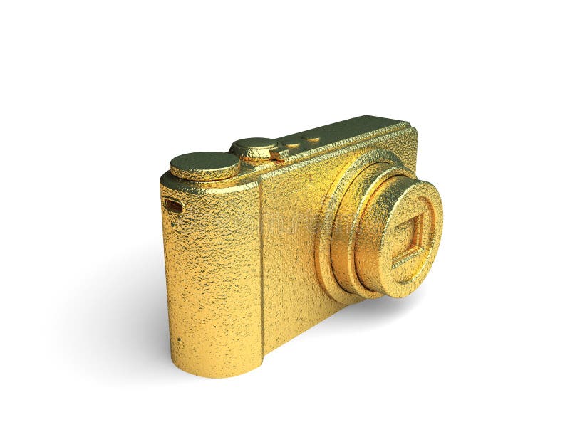 Isolated golden camera stock illustration. Illustration of decorative ...