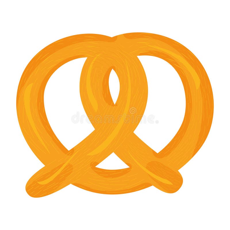 Isolated Golden Colored German Pretzel Icon Vector Stock Vector ...