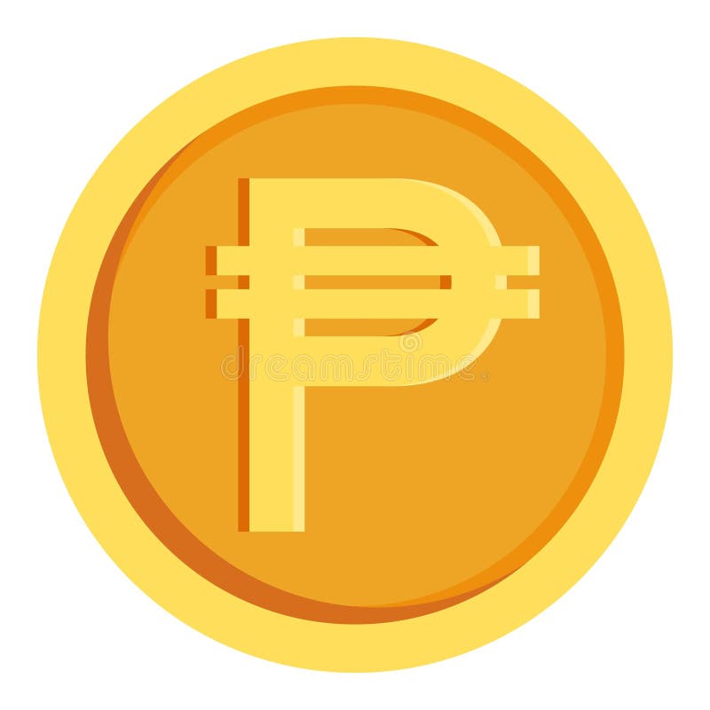 Isolated golden Rupee coin stock vector. Illustration of yellow - 281926262