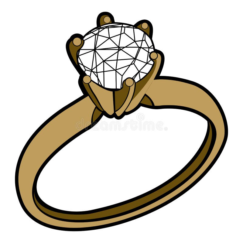 Isolated golden ring stock vector. Illustration of luxury - 99535263