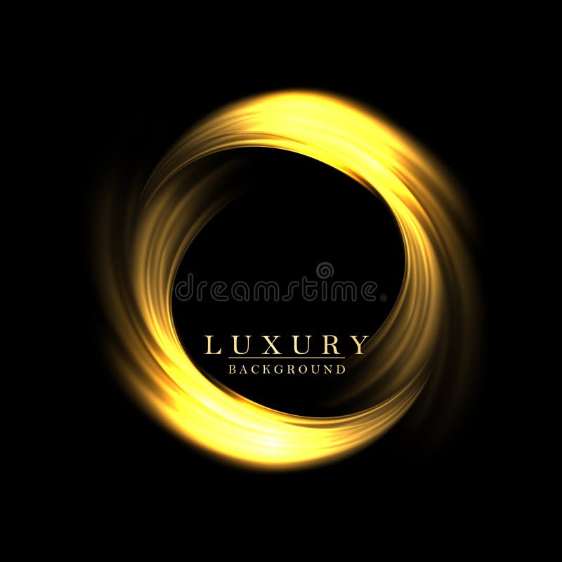 Isolated Gorgeous Round Abstract Texture Frame in Gold Color Stock ...