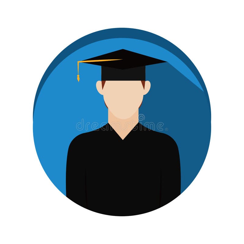 Isolated Graduate Student Icon Stock Vector - Illustration of graduate ...