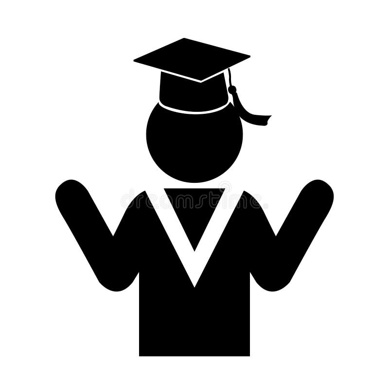 Isolated Graduating Student Icon Stock Vector - Illustration of ...