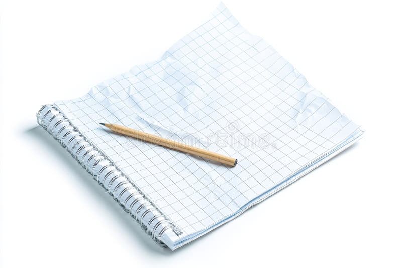 Isolated Graph Paper Pad on White Background Stock Illustration ...
