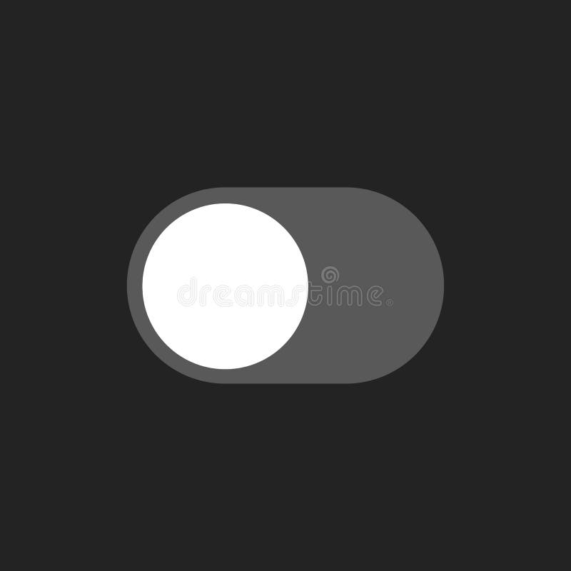 Isolated Switch Toggle Button, Set Slider in on. Minimalistic Icon for ...