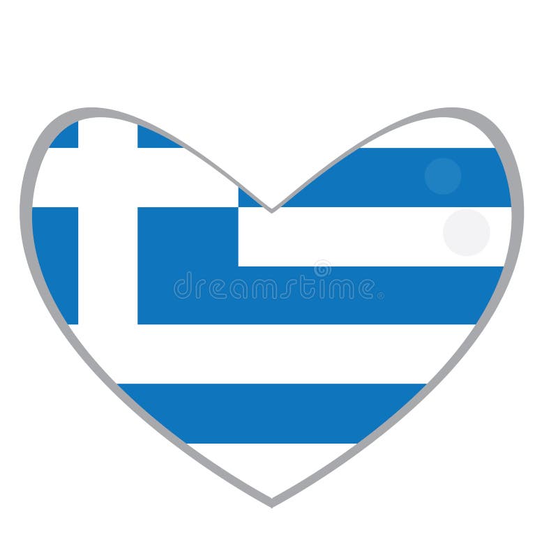 Greek Flag Heart