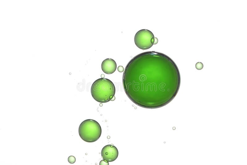 Green Bubbles is Isolated Over a White Background Stock Photo - Image ...