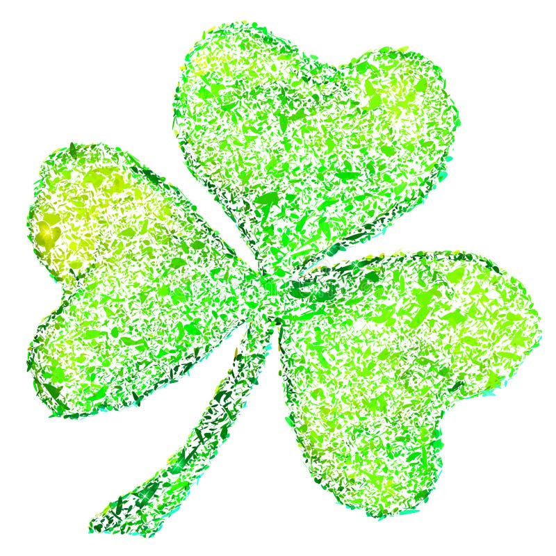 Green Clover Shape on Light Clovers Background Stock Vector ...