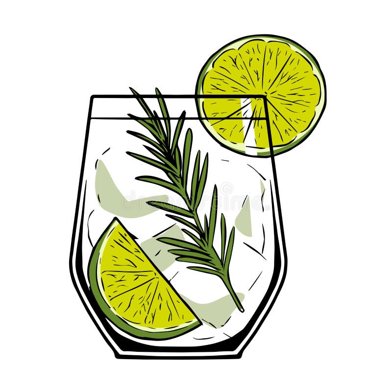 Isolated Green Cocktail Illustration Vector Stock Vector - Illustration ...