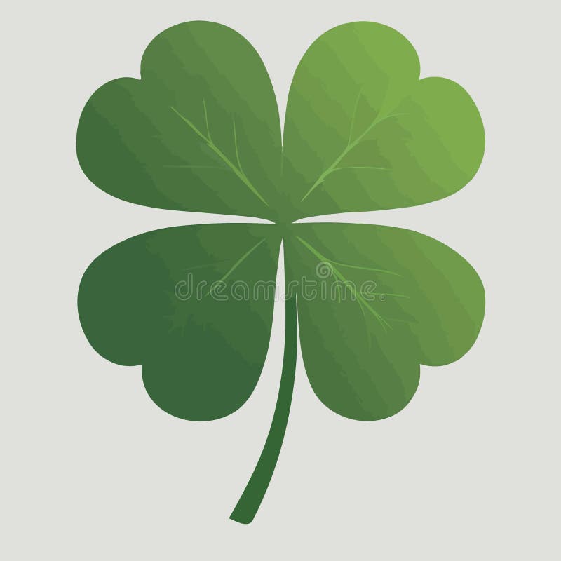Isolated Green Four Leaf Clover Stock Vector - Illustration of isolated ...