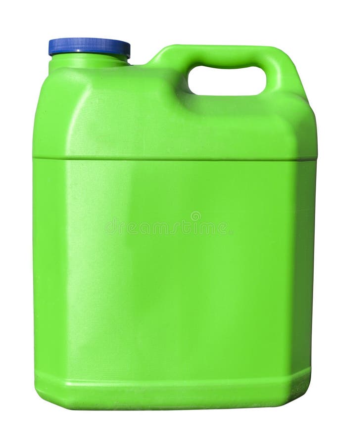 Vibrant Green Gallon Container Stock Image - Image of maintenance, blue ...