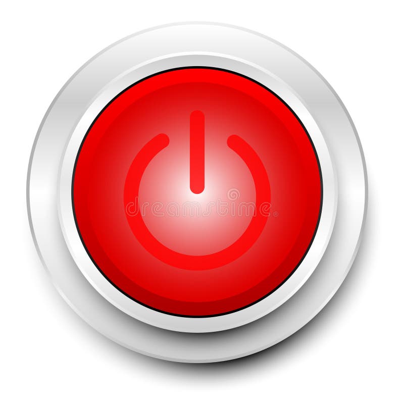 Isolated Green Glass Button with Switch Symbol Vector Design. Stock ...