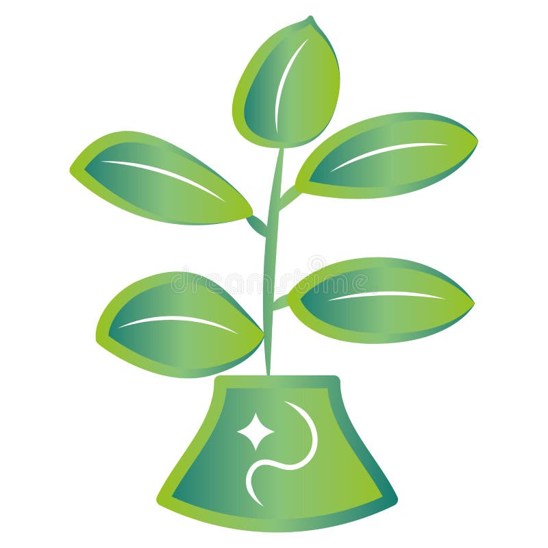 Isolated Green Indoor Plant Icon Vector Stock Vector - Illustration of ...