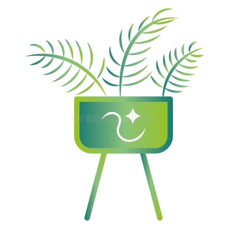 Isolated Green Indoor Plant Icon Vector Stock Vector - Illustration of ...