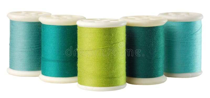Isolated green threads set stock image. Image of bobbin - 32995663