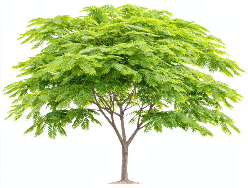 Isolated Green Tree on Pure White Background for Architecture, Design ...