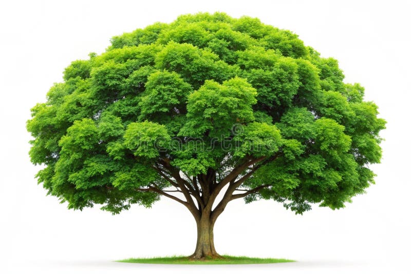 Isolated Green Tree on the White Background Stock Illustration ...