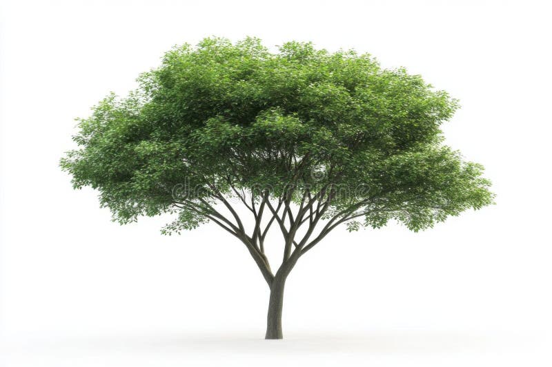 Isolated Green Tree on White Background, Perfect for Landscaping Design ...