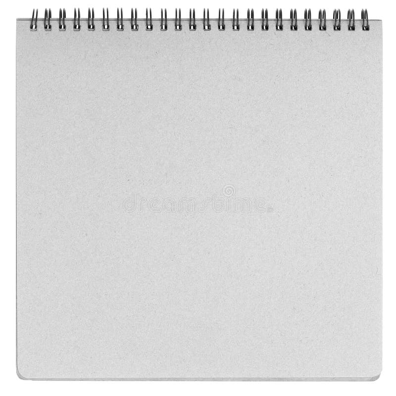 Isolated Grey Spiral Notebook Paper Texture Stock Image - Image of ...