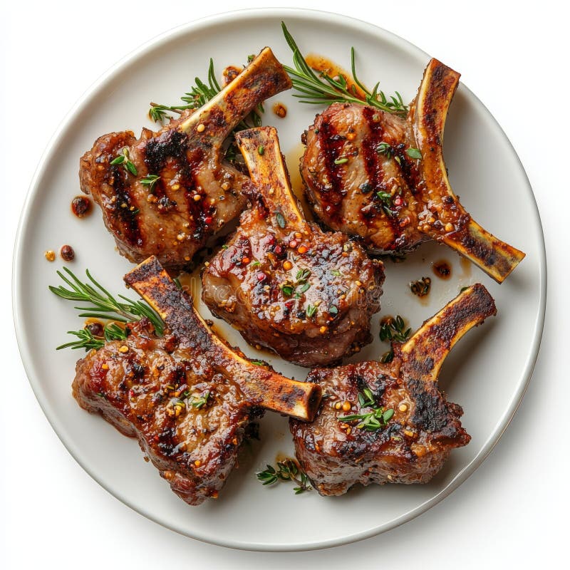 Isolated Grilled Lamb Chops Transparent Background Stock Photos - Free ...