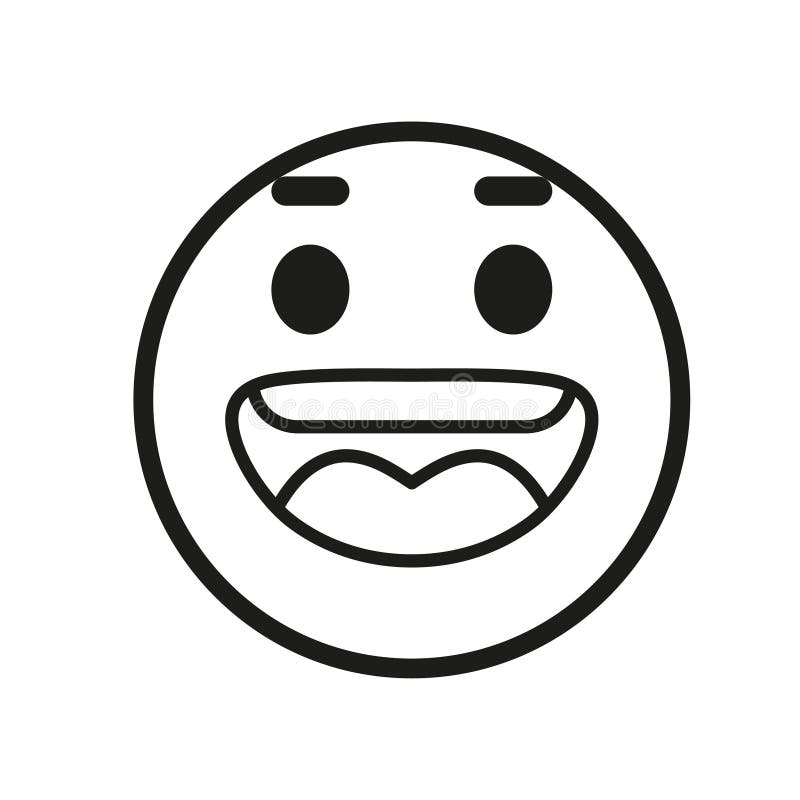 Isolated Grin Emoji Face Icon Stock Vector - Illustration of clipart ...