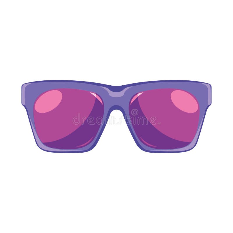 Isolated Groovy Colored Sunglasses Vector Stock Vector - Illustration ...
